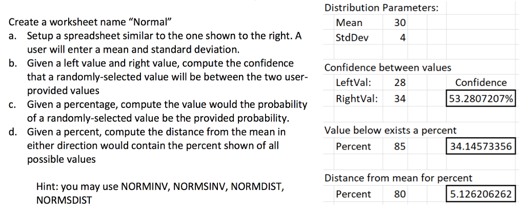 Solved Distribution Parameters: Create a worksheet name | Chegg.com