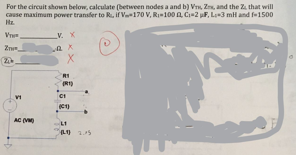 Solved For the circuit shown below, calculate (between nodes | Chegg.com