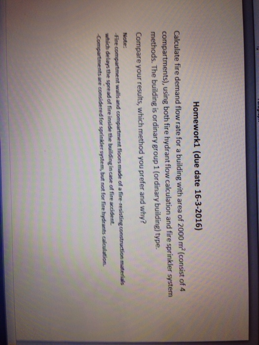 Solved Calculate fire demand flow rate for a building with | Chegg.com