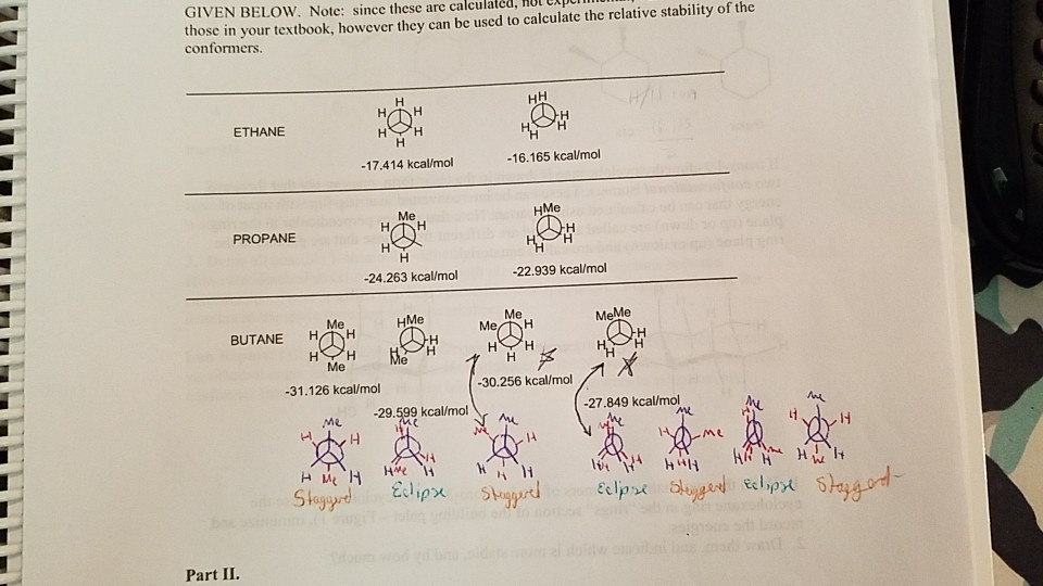Solved Show your Calculations for values of H/H, H/methyl, | Chegg.com