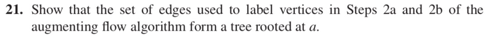 21. Show that the set of edges used to label vertices | Chegg.com