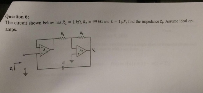 Solved The circuit shown below has R_1 = 1 kOhm, R_2 = | Chegg.com