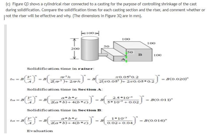 Solved (c) Figure Q3 shows a cylindrical riser connected to | Chegg.com