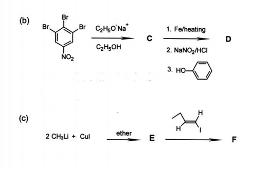 Solved (b) (c) Br Br 1. Fel heating C2H50H 2. NaNO2 HCI NO2 | Chegg.com