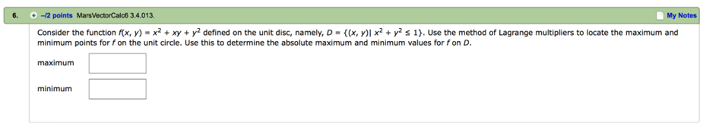 Solved Consider the function f (x, y) = x^2 + xy + y^2 | Chegg.com