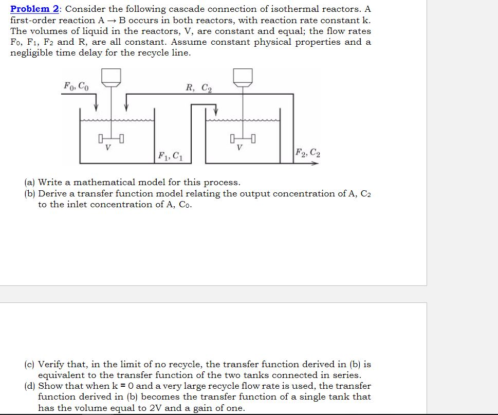 Problem 2: Consider the following cascade connection | Chegg.com Problem 2: Consider the following cascade connection | Chegg.com