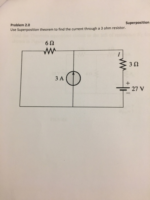 Solved Use Superposition theorem to find the current through | Chegg.com