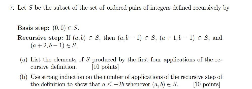 Solved Let S Be The Subset Of The Set Of Ordered Pairs Of