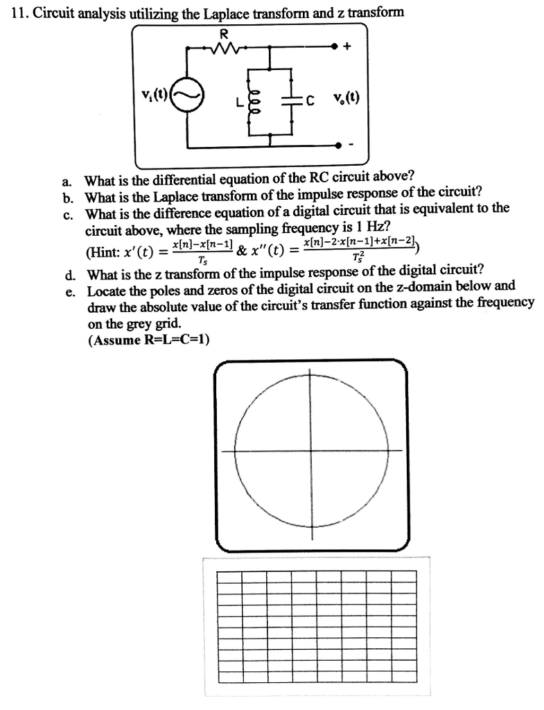 Solved 11. Circuit analysis utilizing the Laplace transform | Chegg.com