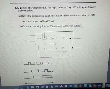 Solved points) The augmented Jk nip-flop", called an "ang | Chegg.com