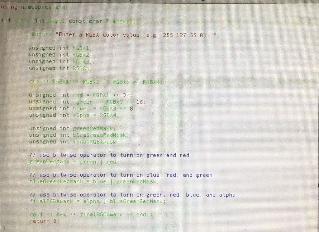 C++ Bit Manipulation Program. Please do checkpoint B. | Chegg.com