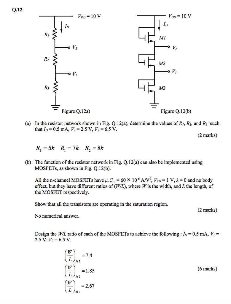 Solved The Function Of The Resistor Network In Fig Q 12 Can