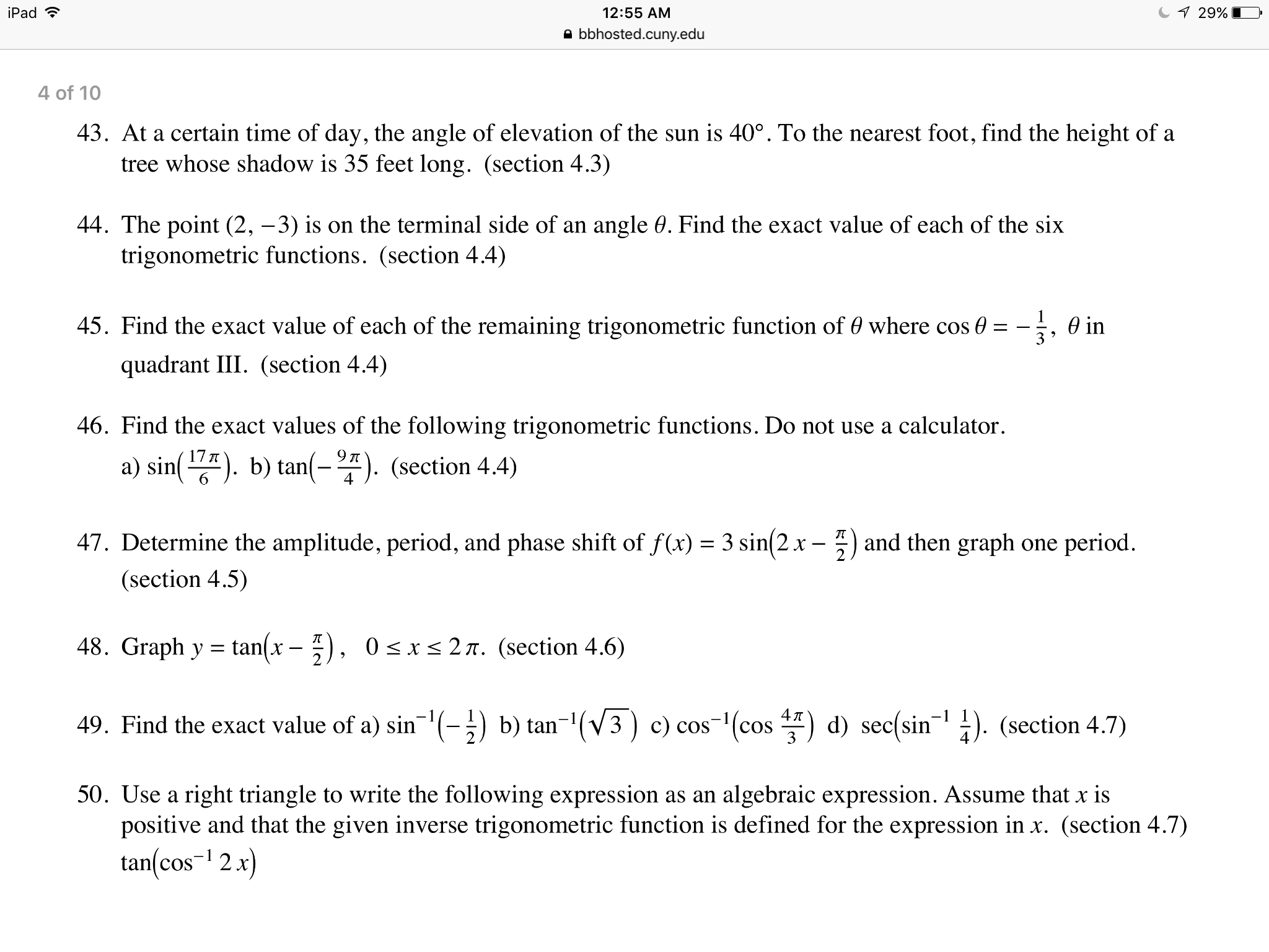 Solved 12 55 AM 29 D IPad Bbhosted cuny edu 4 Of 10 43 At Chegg solved-12-55-am-29-d-ipad-bbhosted-cuny-edu-4-of-10-43-at-chegg