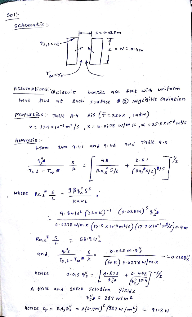 (Solved) - A vertical array of circuit boards is immersed in quiescent... - (1 Answer) | Transtutors