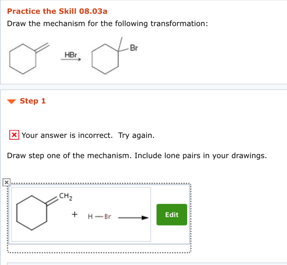 Solved Practice the Skill 08.03a Draw the mechanism for the | Chegg.com