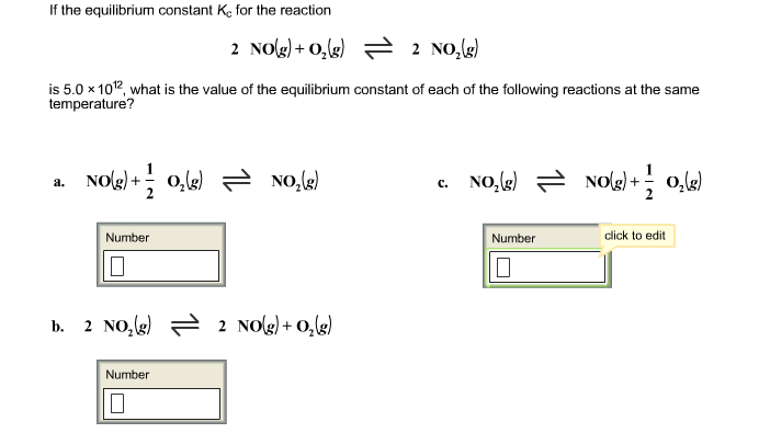 Solved If the equilibrium constant Kc for the reaction is | Chegg.com