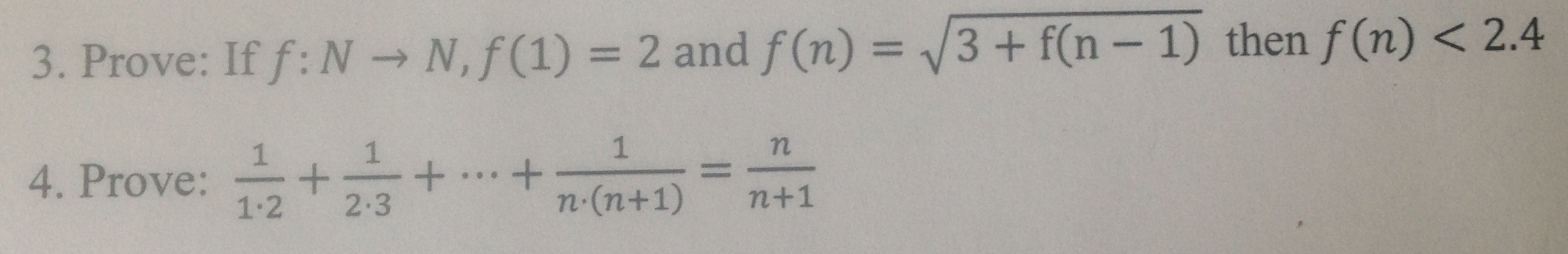 Solved: Prove: If F : N --> N, F(1) = 2 And F(n) = Root 3 ... | Chegg.com