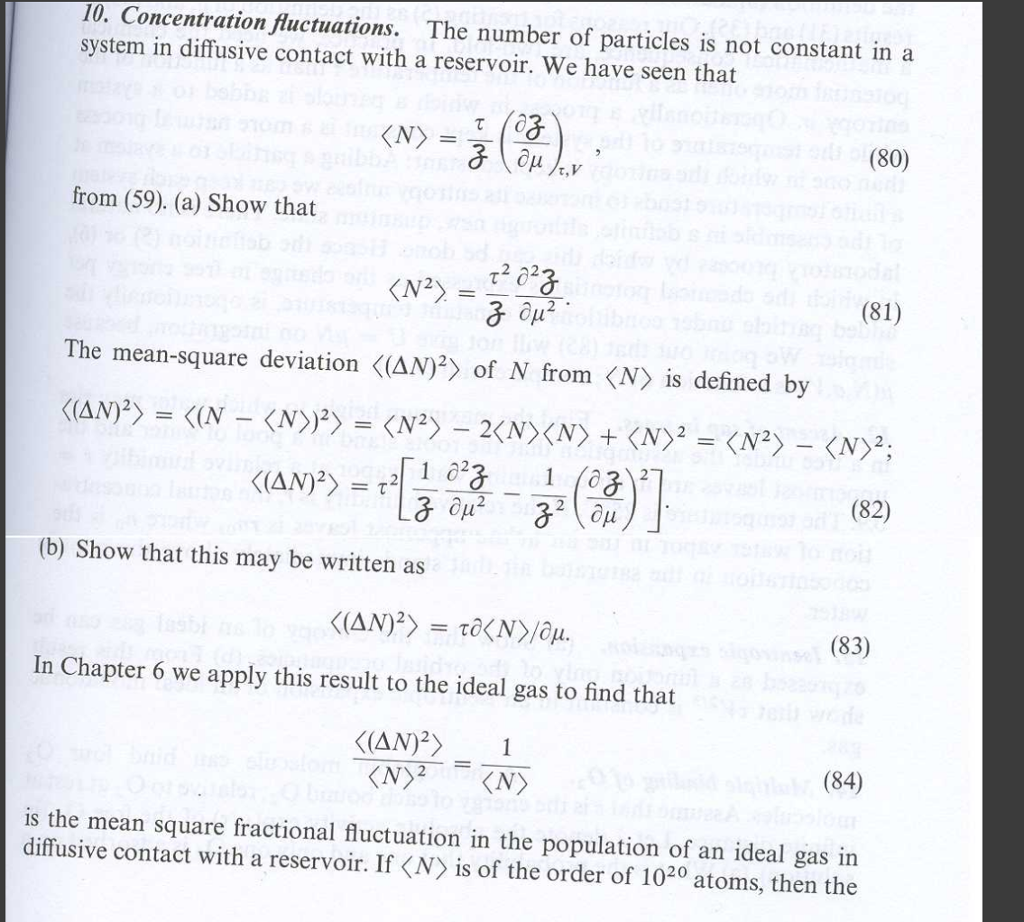 The number of particles is not constant in a system | Chegg.com