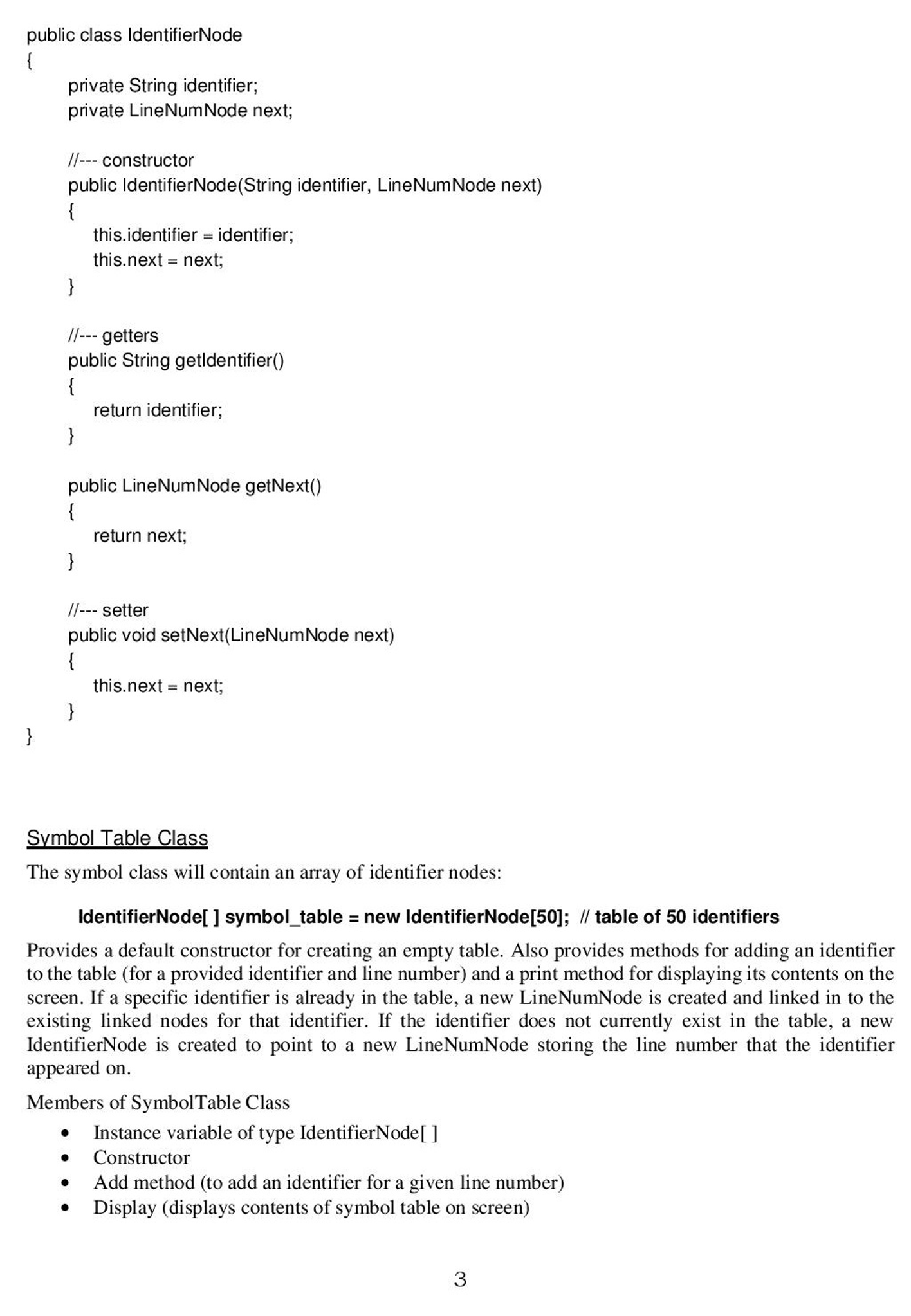 Symbol Table implementation Problem Description You | Chegg.com