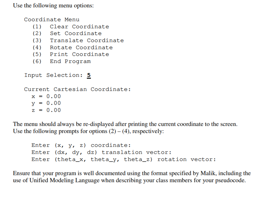 Solved HOMEWORK #14-Coordinate Transformations Create a | Chegg.com