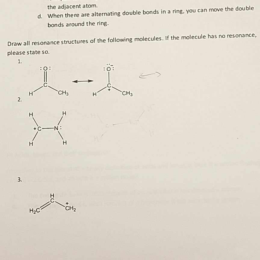 Solved the adjacent atom d. When there are alternating | Chegg.com