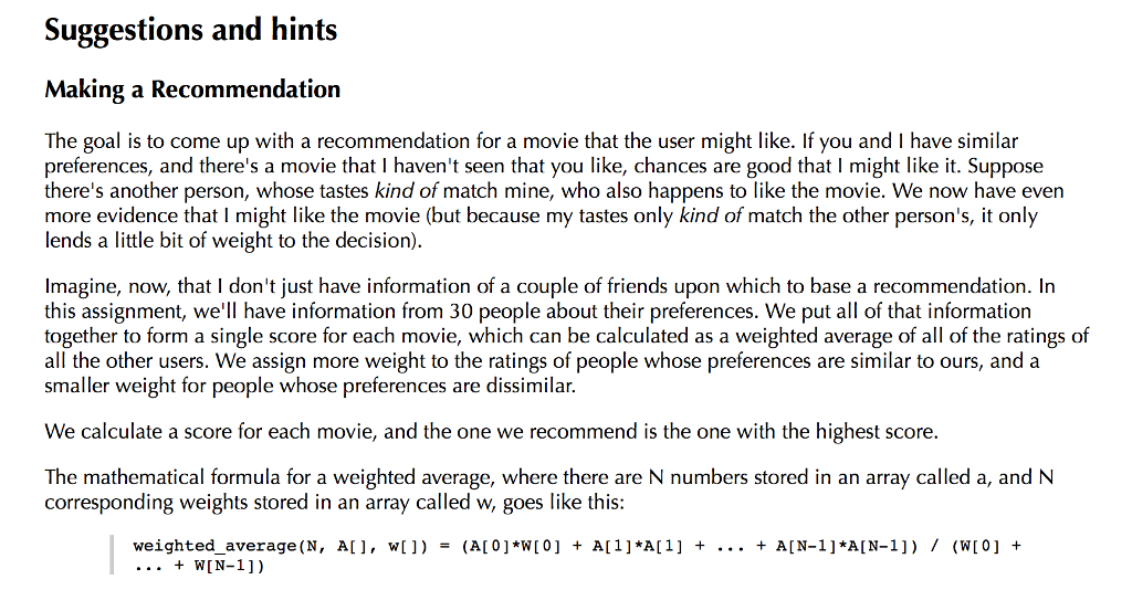 CIS 1068 Assignment9 Netflix Challenge Due: Monday, | Chegg.com