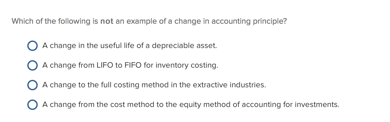 Solved Which of the following Is not an example of a change | Chegg.com