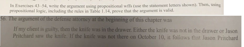 In Exercises 43 54 Write The Argument Using