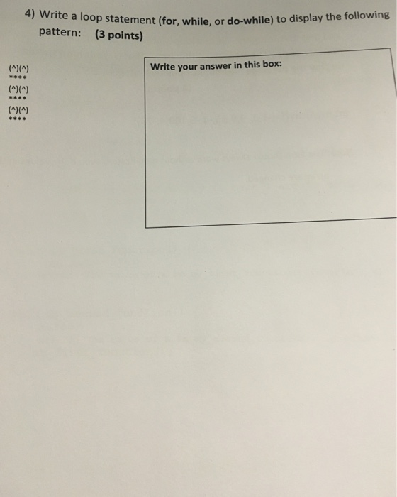 Solved Write a loop statement (for, while, or do-while) to | Chegg.com