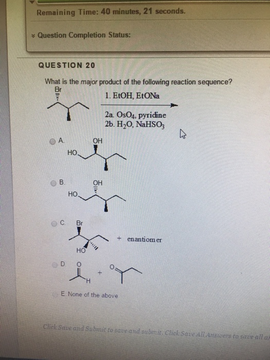 Solved What is the major product of the following reaction | Chegg.com