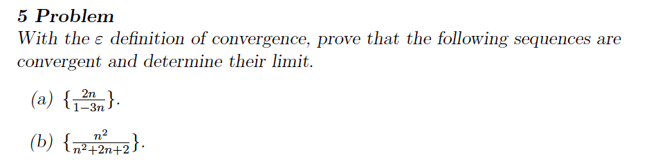 Solved With the epsilon definition of convergence, prove | Chegg.com