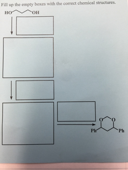 Solved Fill up the empty boxes with the correct chemical | Chegg.com
