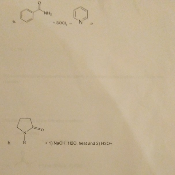 Solved NH2 SOC,N b. + 1) NaOH, H20, heat and 2) H30+ | Chegg.com