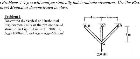 Solved Problems 1-4 you will analyze statically | Chegg.com