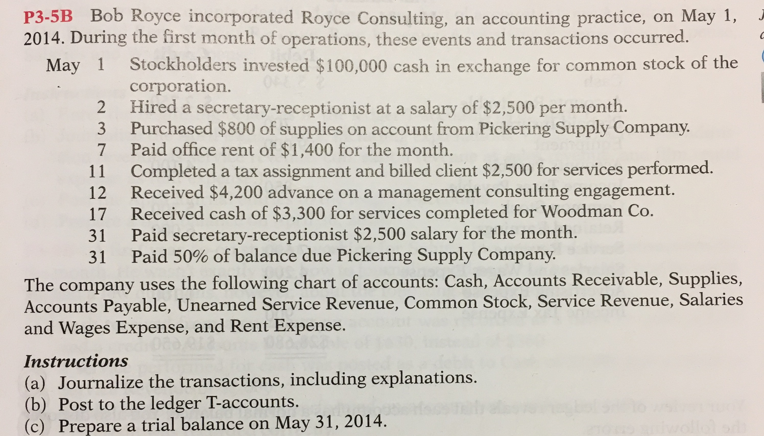 Solved Bob Royce incorporated Royce Consulting, an | Chegg.com