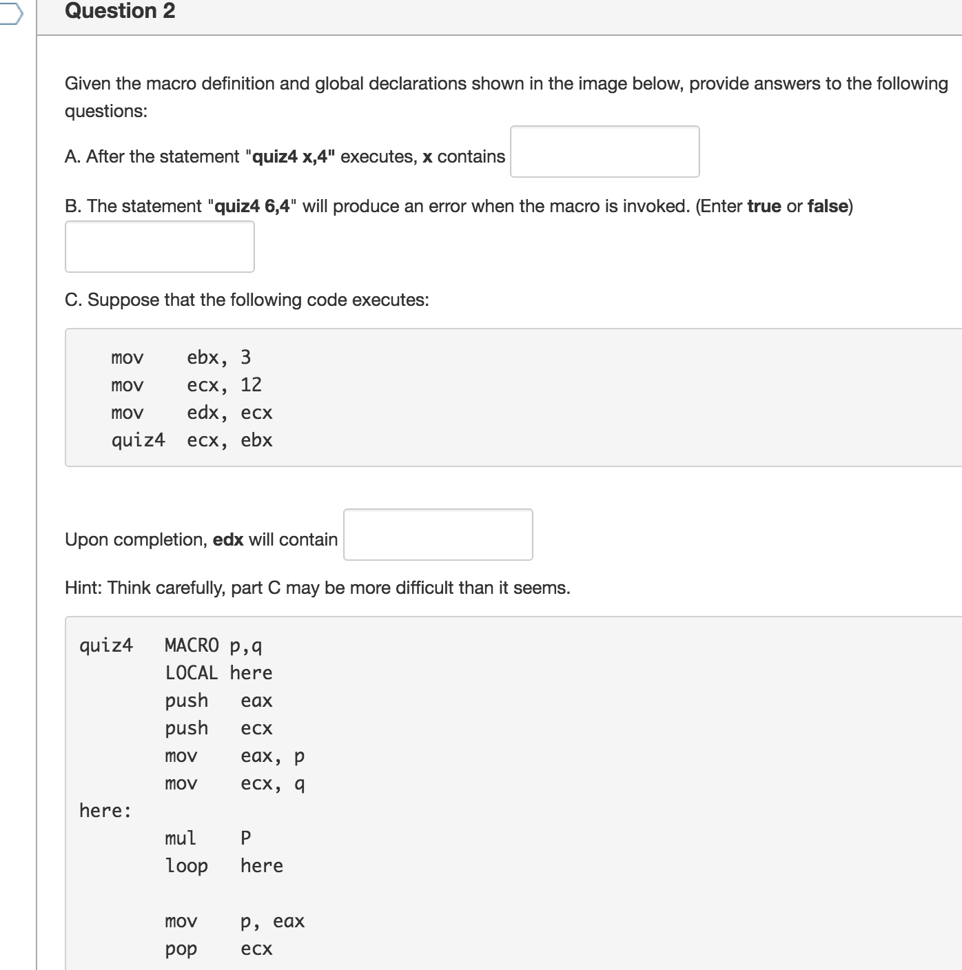 Solved DQuestion 1 Suppose that you are given the following | Chegg.com