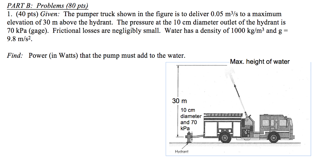 Solved PARTB: Problems (80 pts) 1. (40 pts) Given: The | Chegg.com
