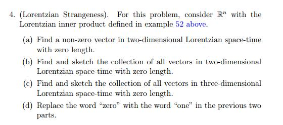 Solved Lorentzian Strangeness For This Problem Consider
