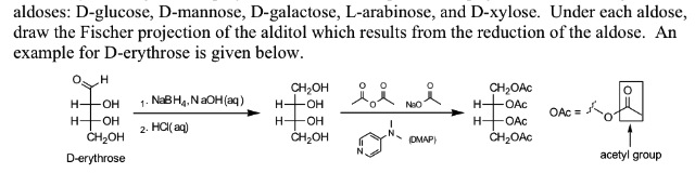 Solved aldoses: D-glucose, D-mamtose, D-galactose, | Chegg.com