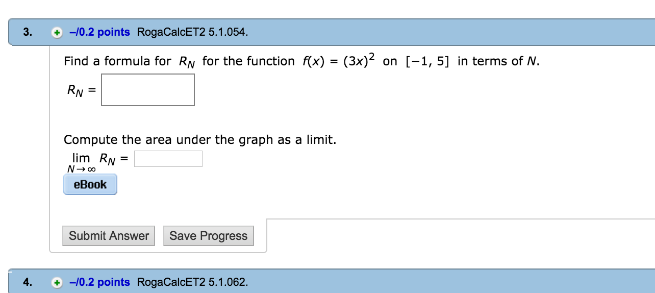 Solved Find a formula for RN for the function f(x) = (3x)^2 | Chegg.com