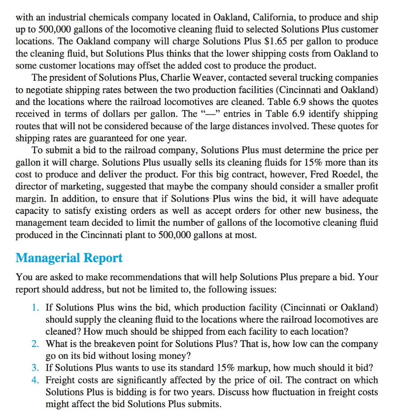 Solved Case Problem 1 SOLUTIONS PLUS Solutions Plus is an | Chegg.com