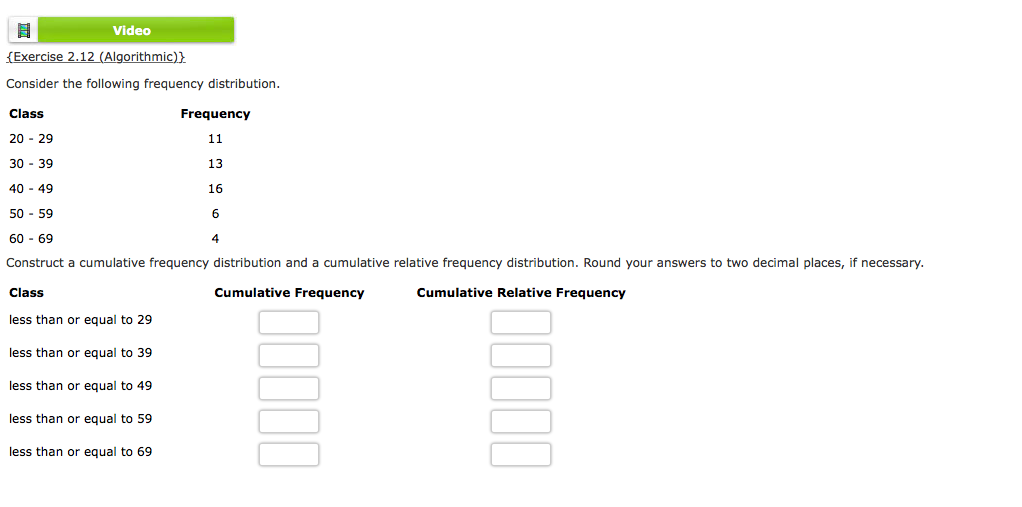 Solved Video xer (Algorithmic) Consider the following | Chegg.com