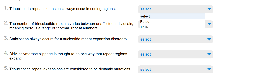 Solved Trinucleotide repeat expansions always occur in | Chegg.com