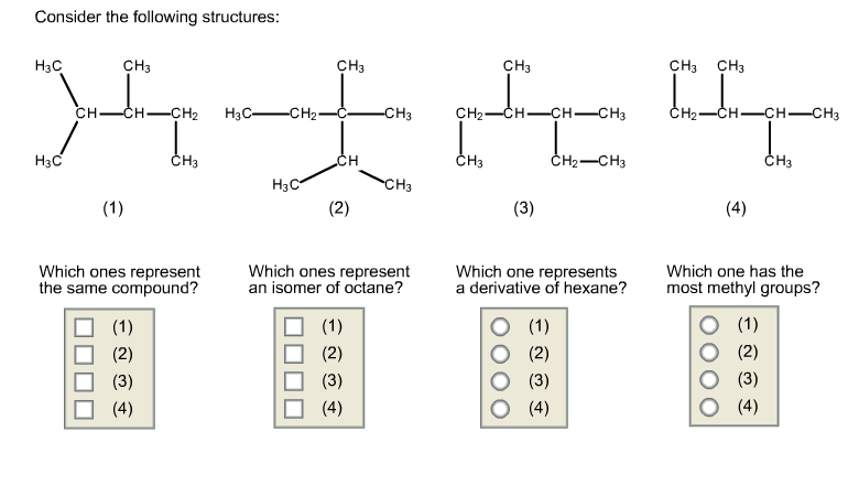 Solved Consider the following structures: Which ones | Chegg.com