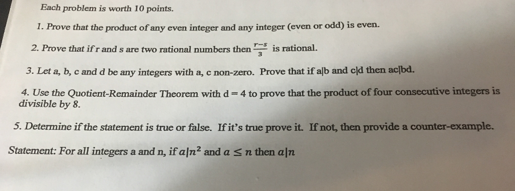 Solved Prove that the product of any even integer and any | Chegg.com Solved Prove that the product of any even integer and any | Chegg.com