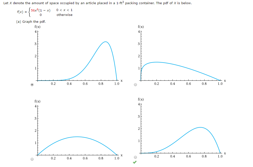 Solved Let x denote the amount of space occupied by an | Chegg.com