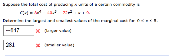 Solved Suppose the total cost of producing x units of a | Chegg.com