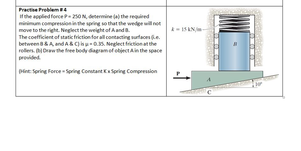 Solved If the applied force P = 250 N, determine (a) the | Chegg.com