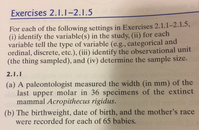 Solved Exercises 2.1.1-2.1.5 For each of the following | Chegg.com