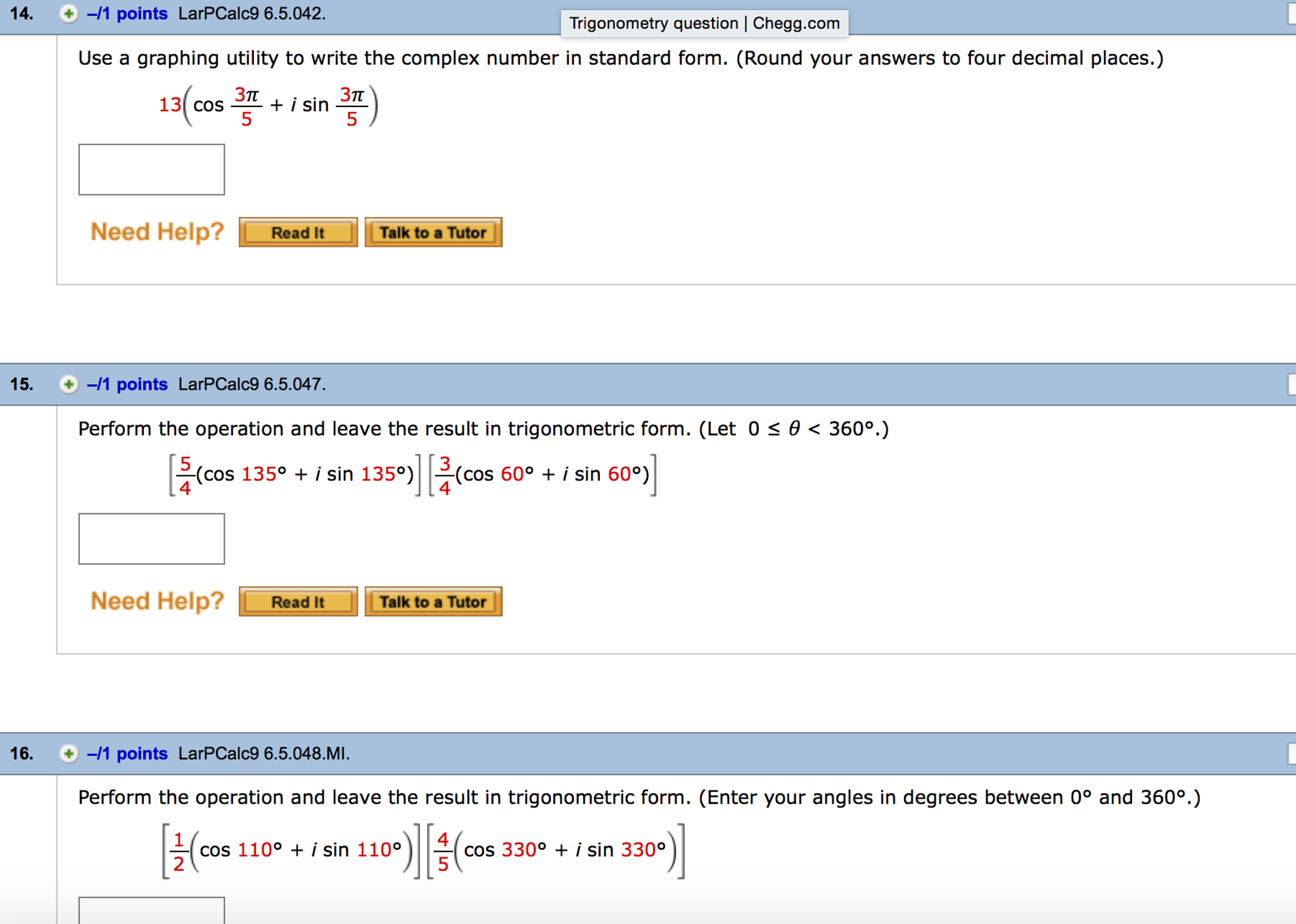 Solved Use a graphing utility to write the complex number in | Chegg.com